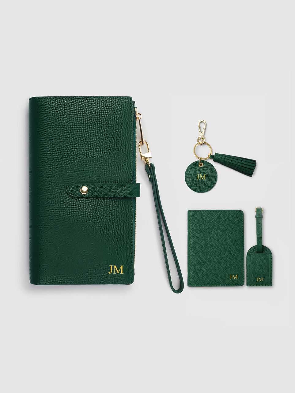 Personalised Leather Travel Bundle Accessories | Mont Laurènt