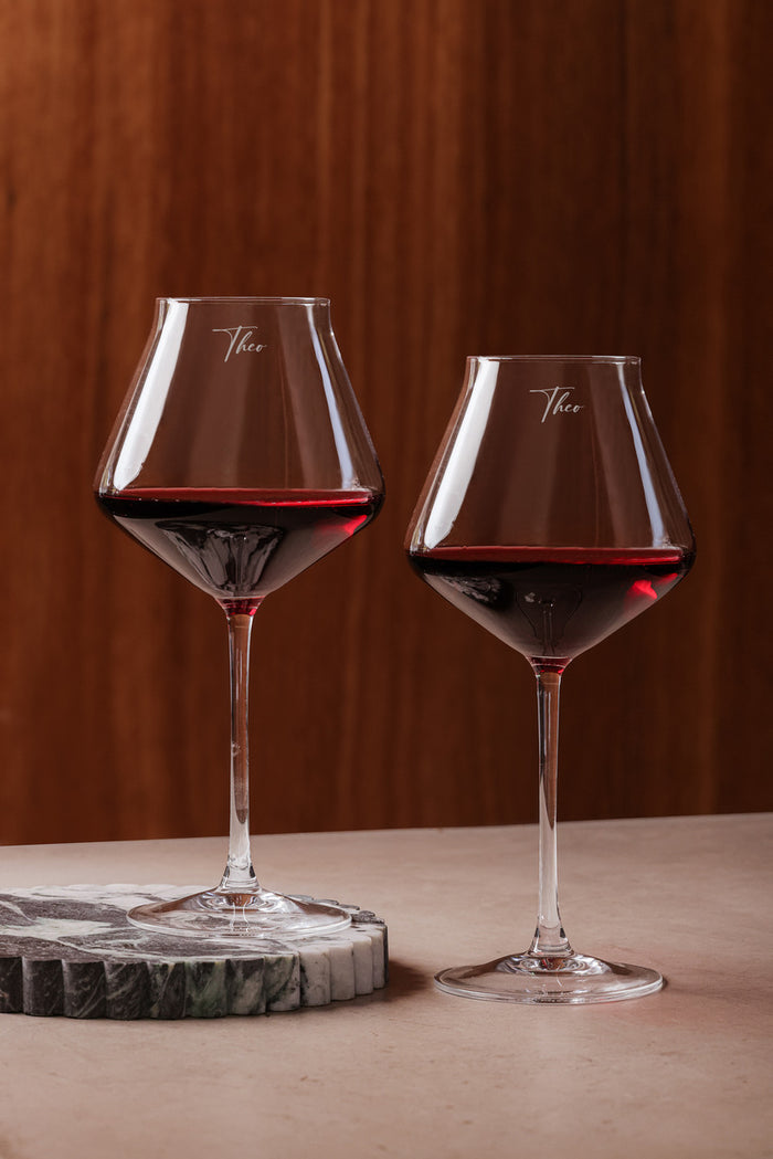 Calligraphy Script Wine & Champagne Glasses