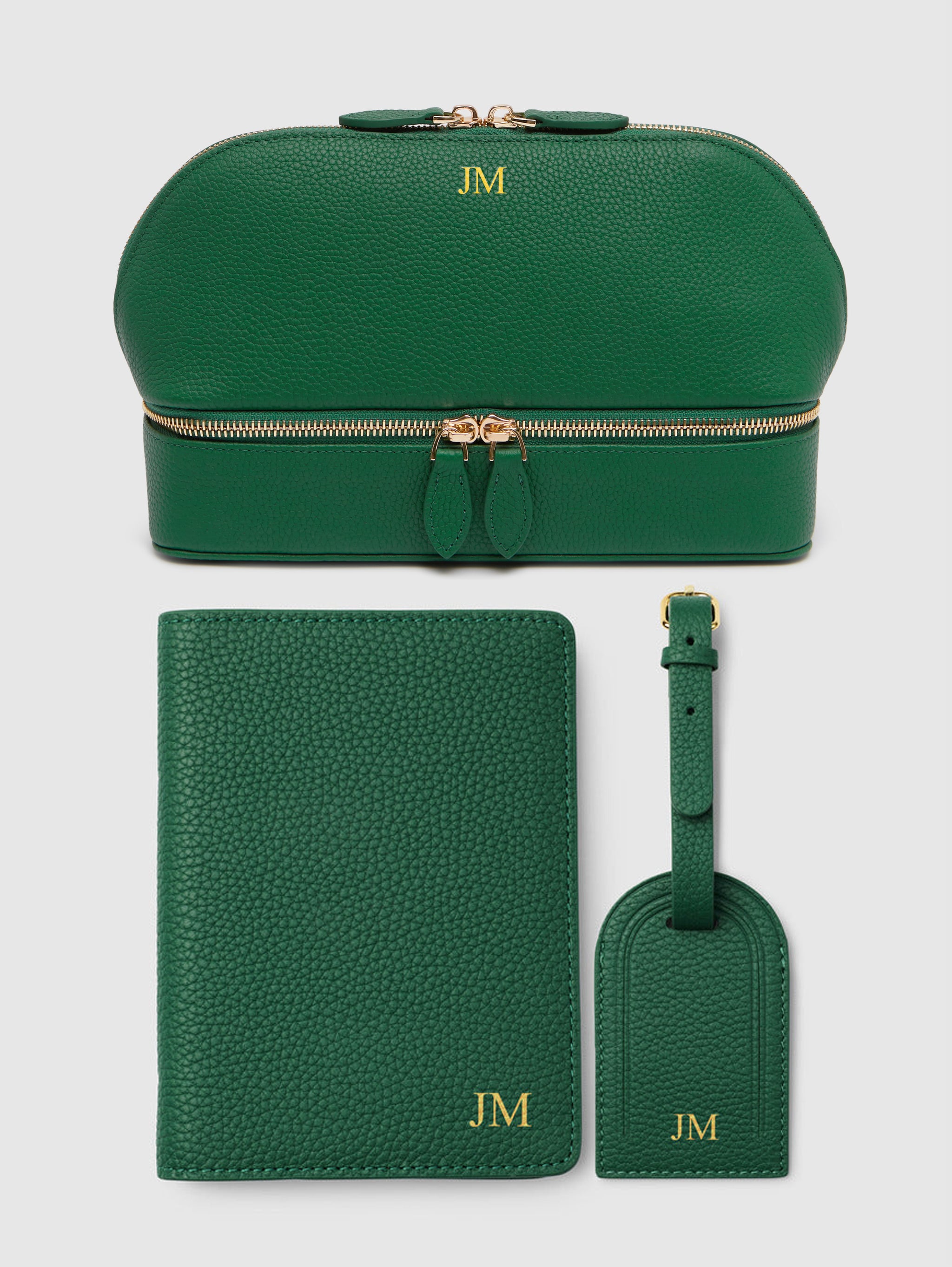 Personalised Leather Travel Bundle Accessories | Mont Laurènt